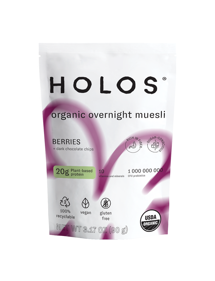 Berries | Organic Protein Overnight Oats | HOLOS