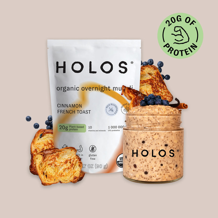 Cinnamon French Toast | Organic Protein Overnight Oats | HOLOS
