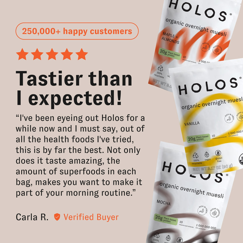 Mocha | Organic Protein Overnight Oats | HOLOS