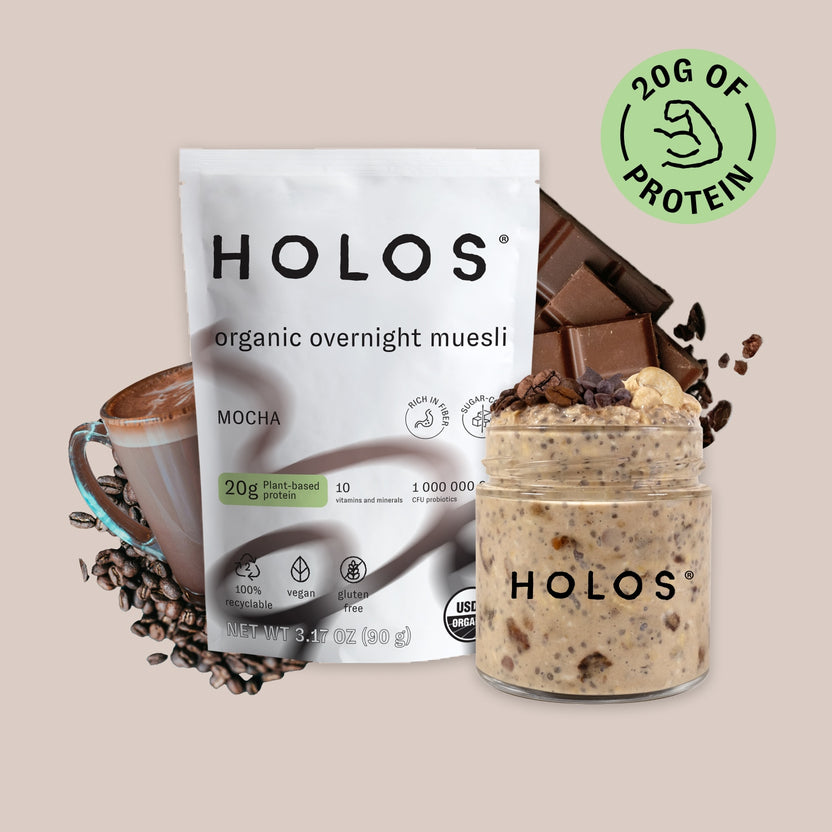 Mocha | Organic Protein Overnight Oats | HOLOS