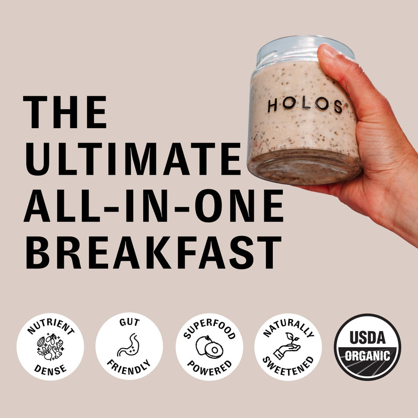 Mocha | Organic Protein Overnight Oats | HOLOS