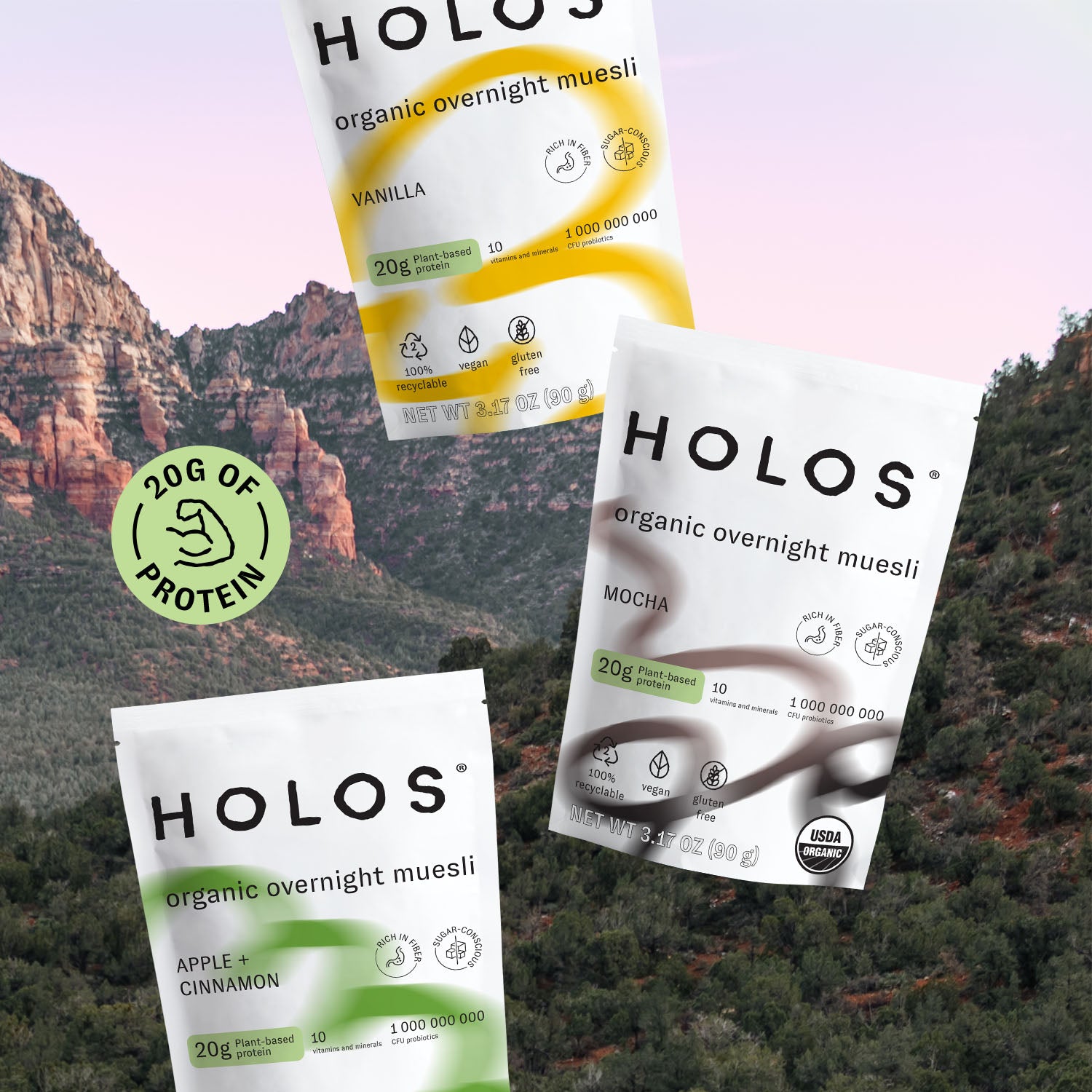 High Protein Breakfast | HOLOS Organic Protein Overnight Oats