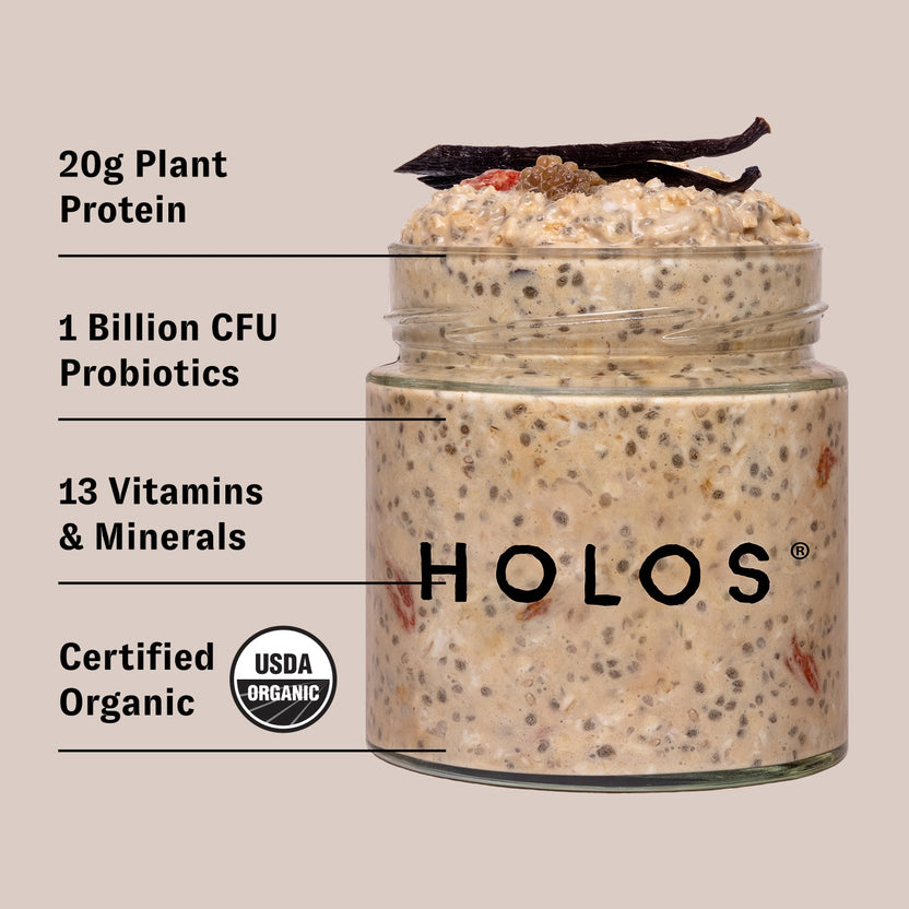 Vanilla | Organic Protein Overnight Oats | HOLOS